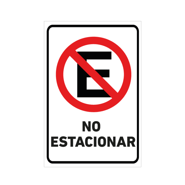 Letrero no estacionar frente al porton Comprar aqui Don Cartel