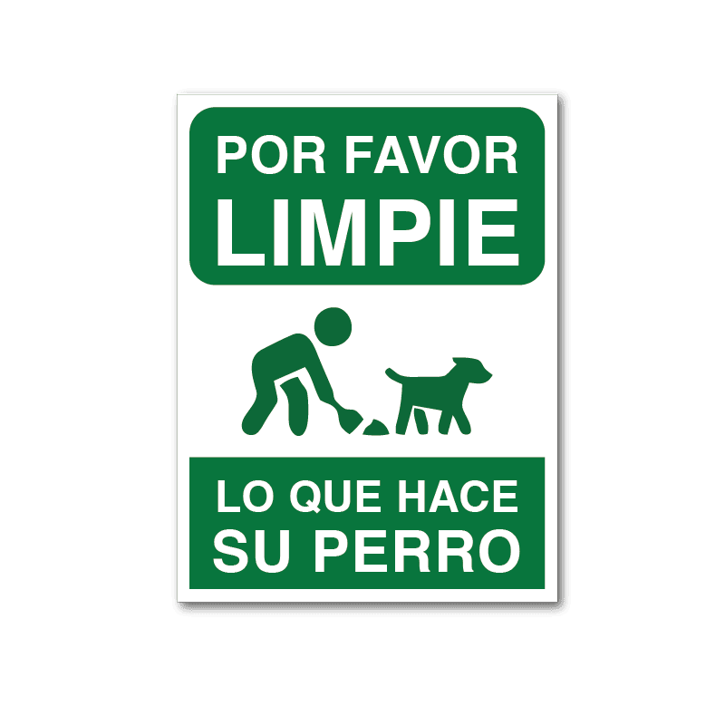 Recoger heces mascotas - Señaletica de calidad - 2 tamaños